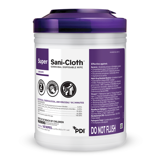 Super Sani Cloth Germicidal Disposable Wipes | Integrated Medical